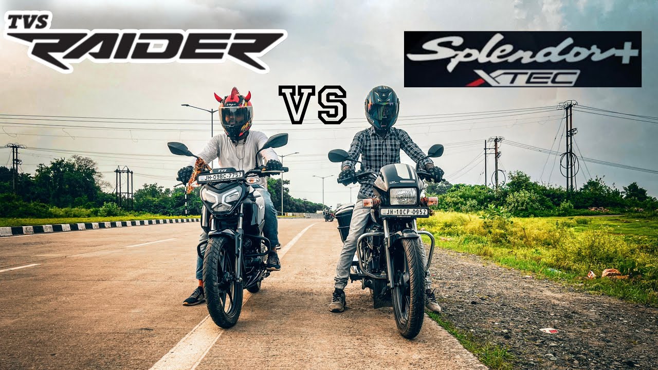 DRAG RACE TVS RAIDER 125 VS SPLENDOR + XTECH - YouTube