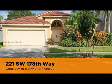 221 SW 178th Way PEMBROKE PINES, FL 33029 | Frances Collado | Search ...