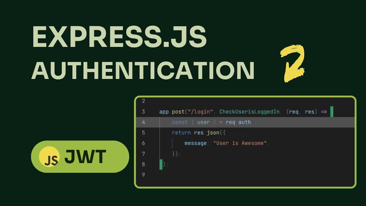User Authentication in Express with JSON WEB TOKENS - YouTube