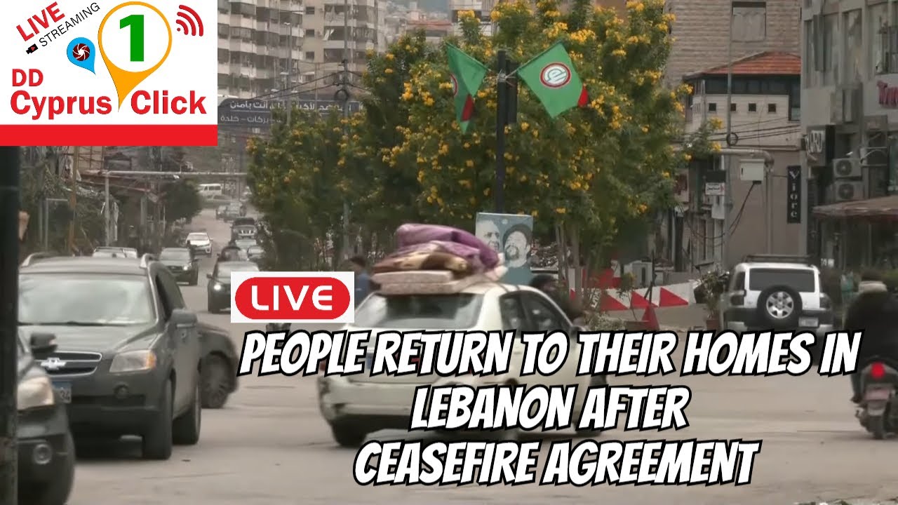 Beirut: Displaced people return to check their homes, following Lebanon ceasefire - YouTube