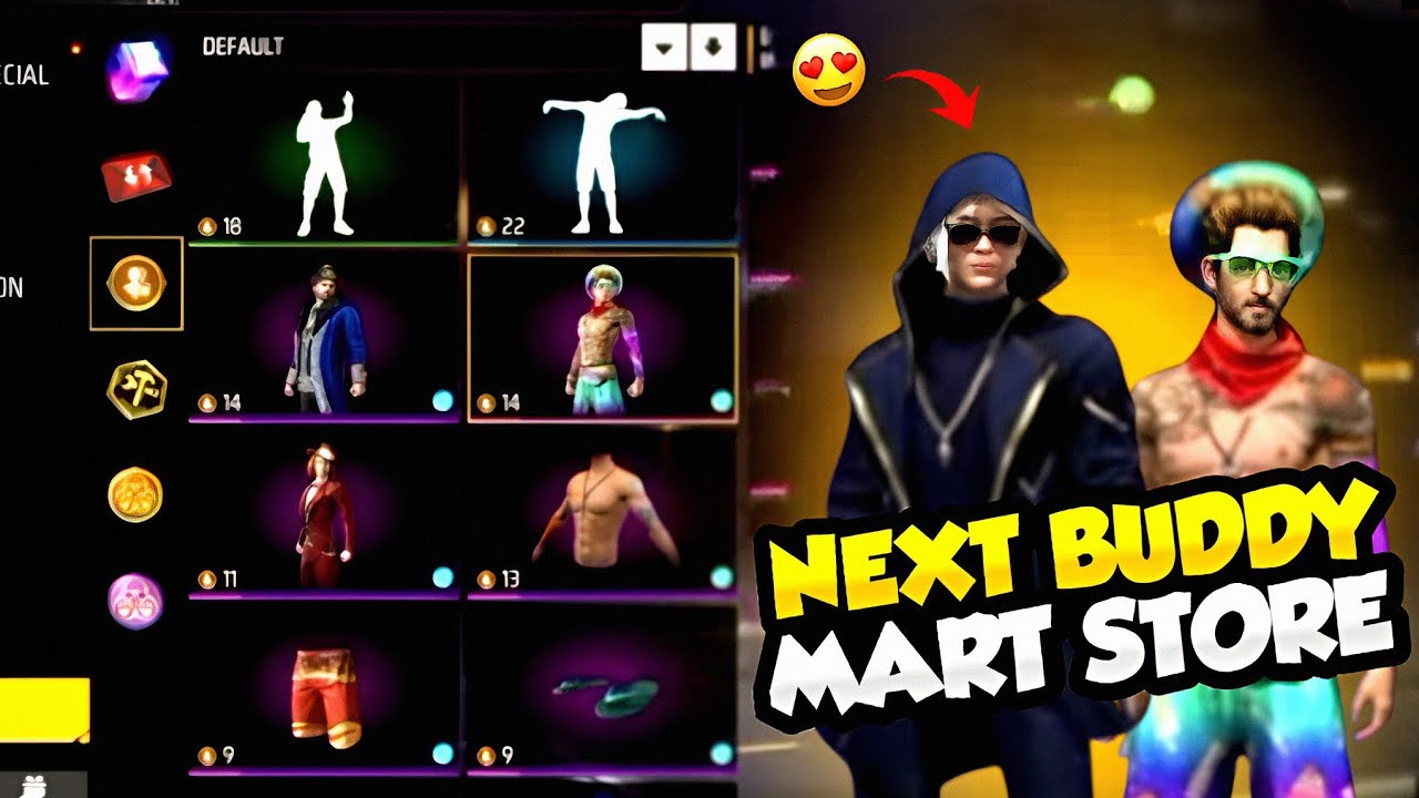 Free Fire Buddy Mart Store New Rewards in 2024 || Upcoming Free Items ...