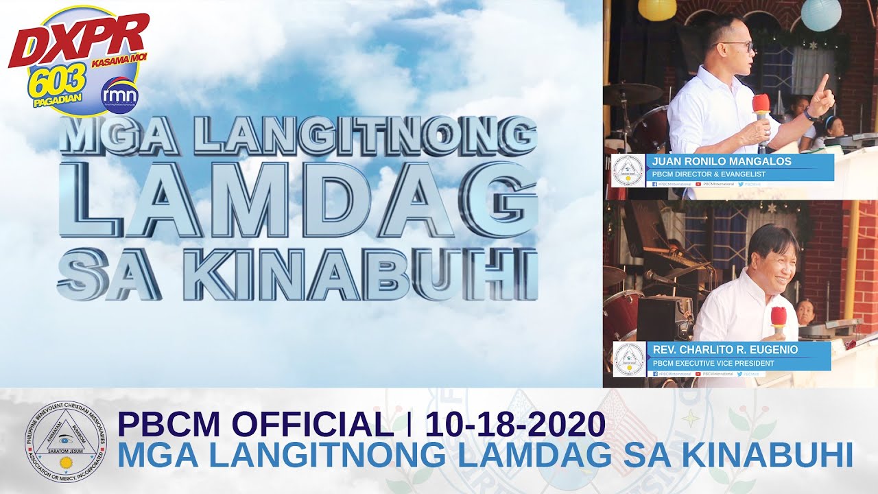 PBCM 10 18 2020 Mga Langitnong Lamdag sa Kinabuhi - RMN DXPR Pagadian ...