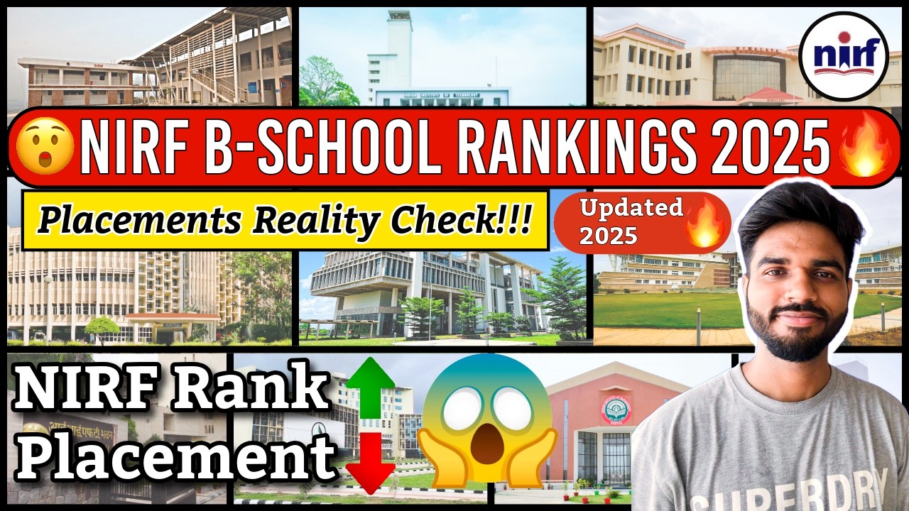 NIRF Rank ⬆️ but Placements ⬇️ 😨 | NIRF B-Schools REAL RANKINGS ...