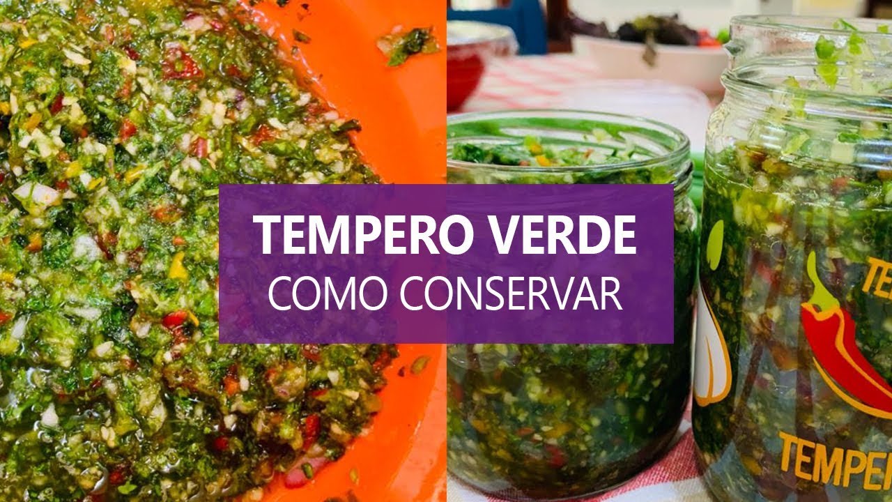 Como conservar tempero verde caseiro no dia a dia - YouTube