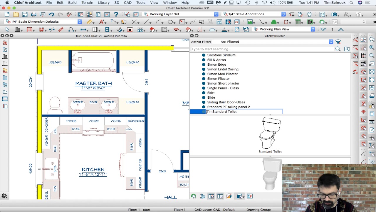 Sizing Toilets & Library Objects | Chief Architect - YouTube