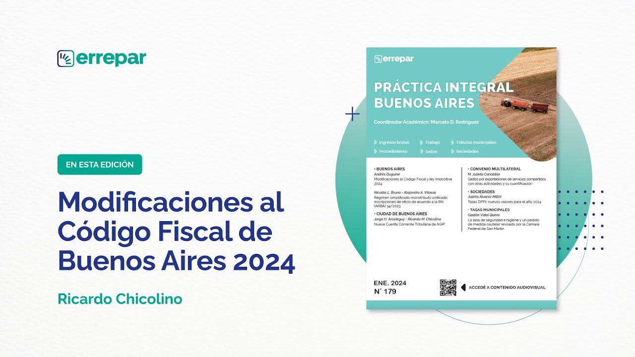 Modificaciones al Código Fiscal de Buenos Aires 2024 - YouTube