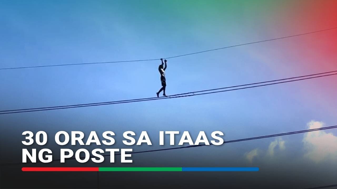 Lalaki sa itaas ng poste nailigtas na matapos ang 30 oras | ABS-CBN ...