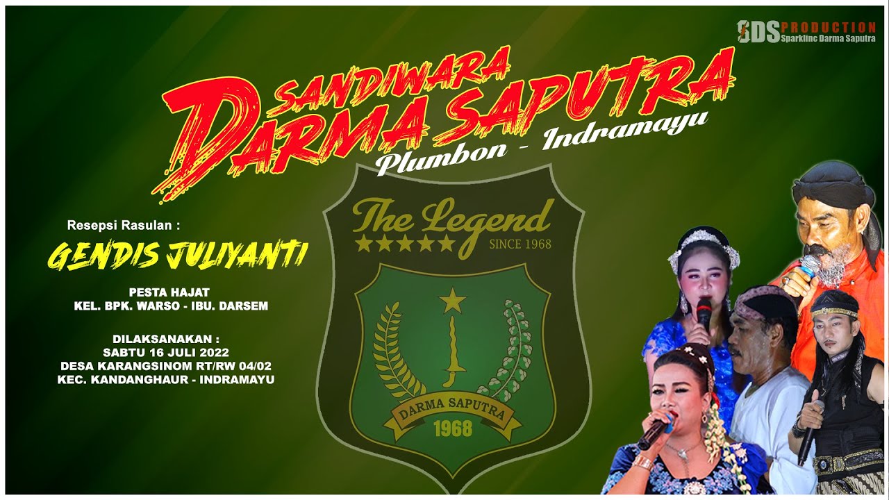 LIVE SANDIWARA " DARMA SAPUTRA " II SIANG II KARANGSINOM SABTU 16 JULI ...