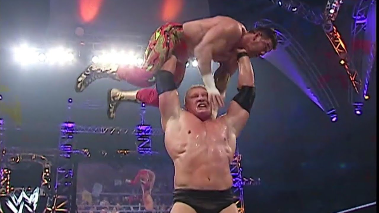 Brock Lesnar vs Eddie Guerrero WWE Title Match WWE No Way Out 2004 ...