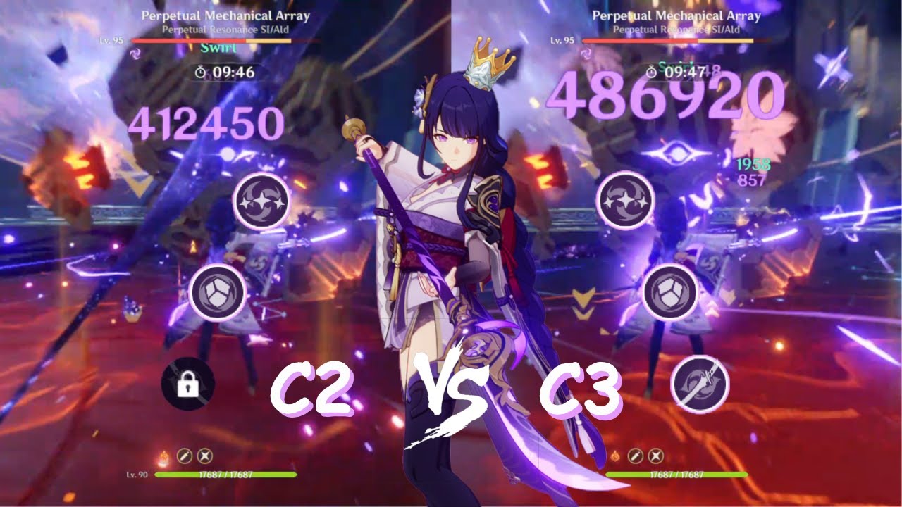 Raiden Shogun C2 vs C3 | Genshin Impact - YouTube
