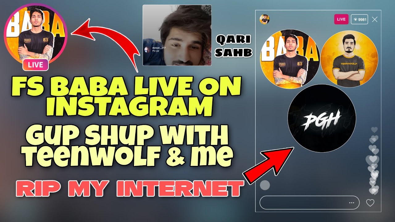 FS BABA INSTA LIVE WITH TEENWOLF || LIVE WITH ME | MY LOL INTERNET ...