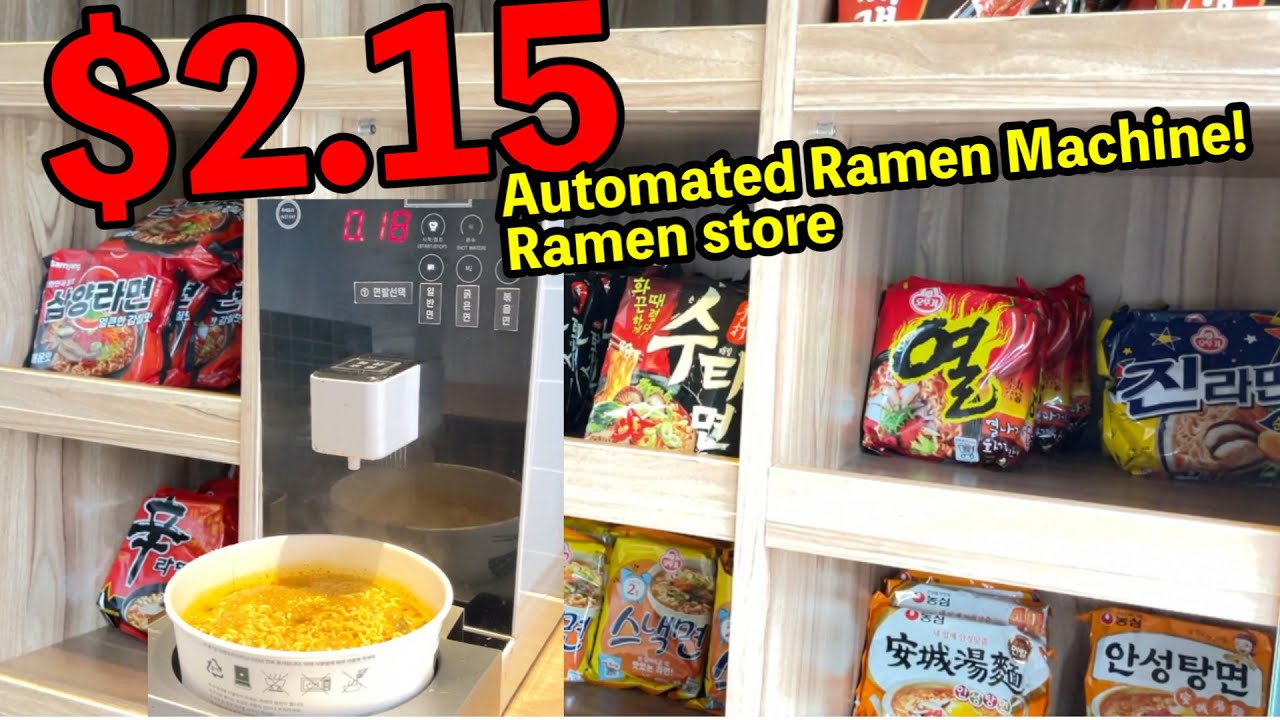 Ramen Machine! Korea Ramen store : Korean street food - YouTube