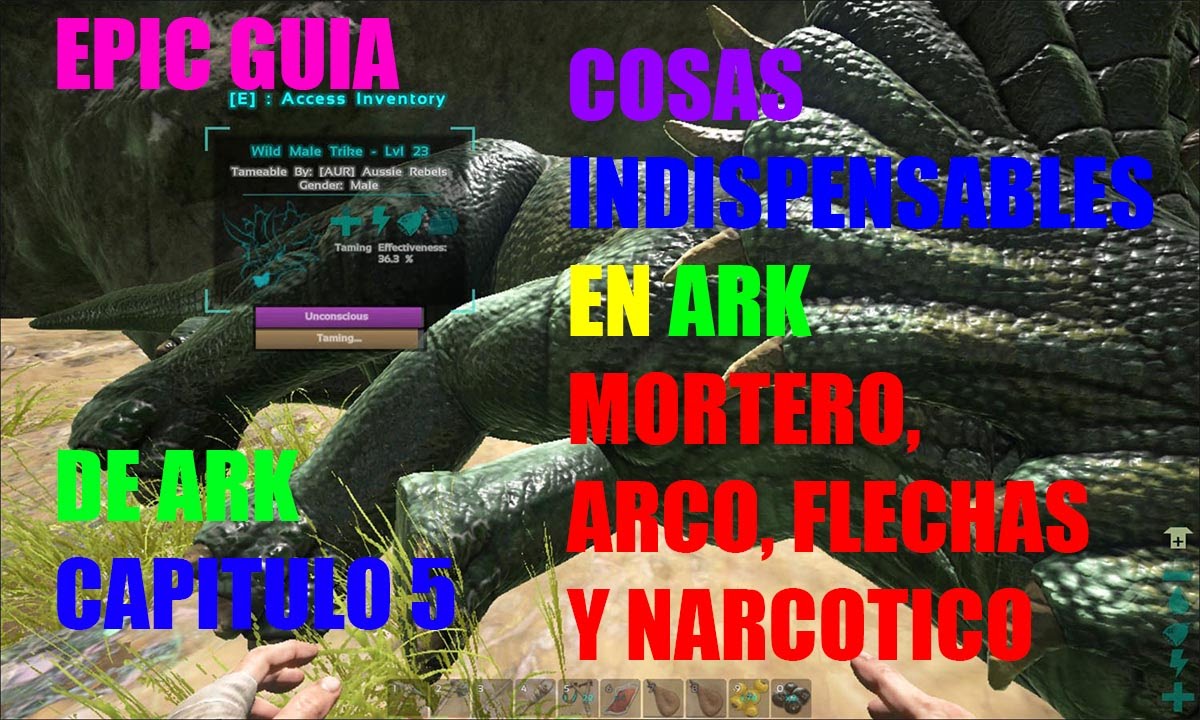 ARK SURVIVAL EVOLVED MORTERO, ARCO, FLECHAS, SPARKPOWDER Y NARCOTICO ...