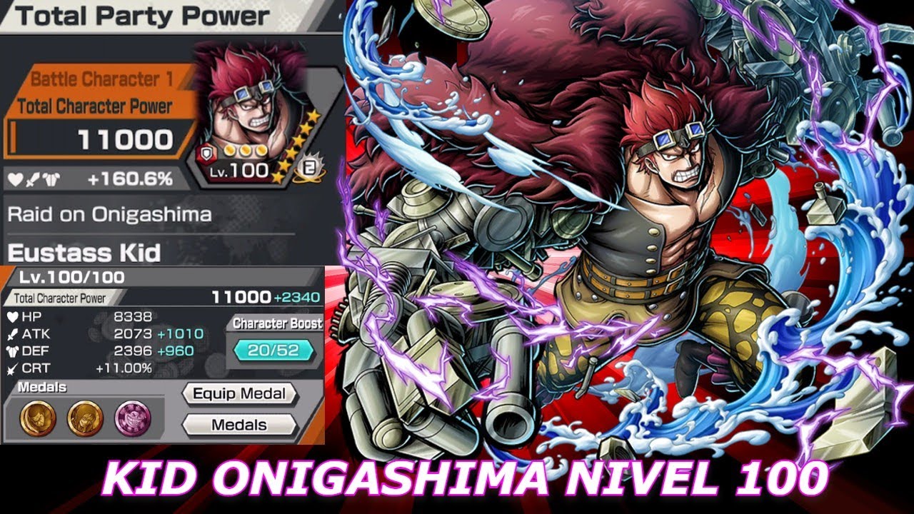 KID ONIGASHIMA NIVEL 100 GAMEPLAY | ONE PIECE BOUNTY RUSH - YouTube