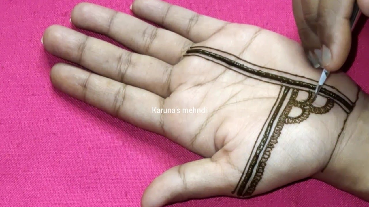 Unique Heena Design for beginners | Mehndi Design for palm | Simple ...