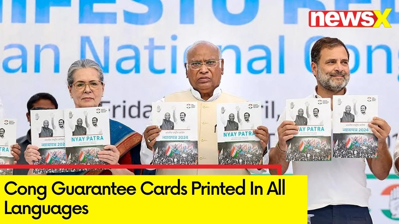 Guarantee Cards Printed In All Languages | Cong's New Lok Sabha ...