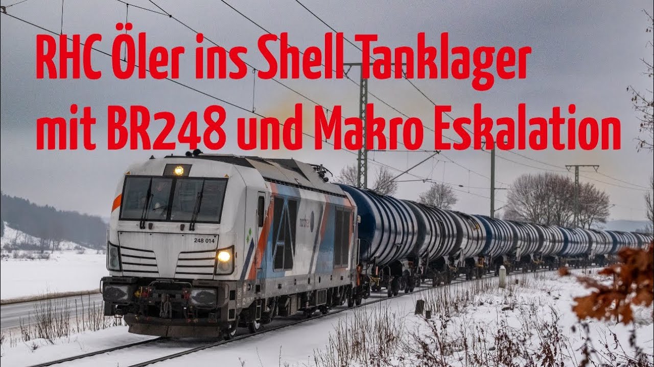 Rheincargo Ölzug mit Northrail BR248 auf dem Weg ins Shell Tanklager ...