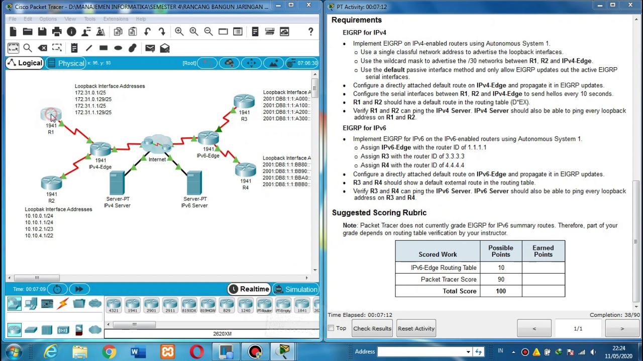 7.3.1.2 Packet Tracer - Skills Integration Challenge - YouTube