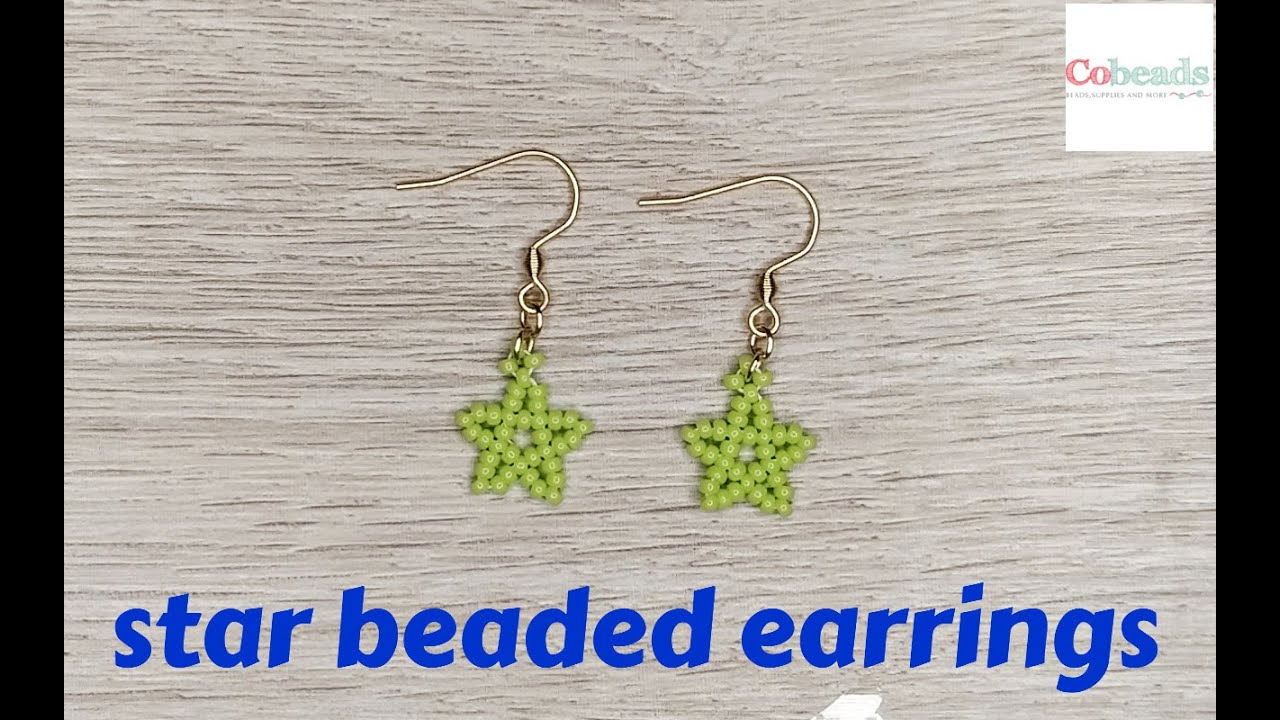 orecchini stella perline | star beaded earrings | #cobeads - YouTube