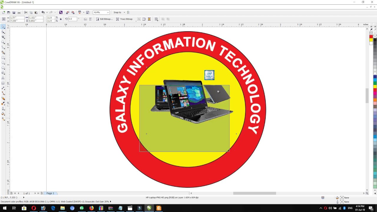 CorelDraw X7- How to design an Amazing Round Logo - YouTube
