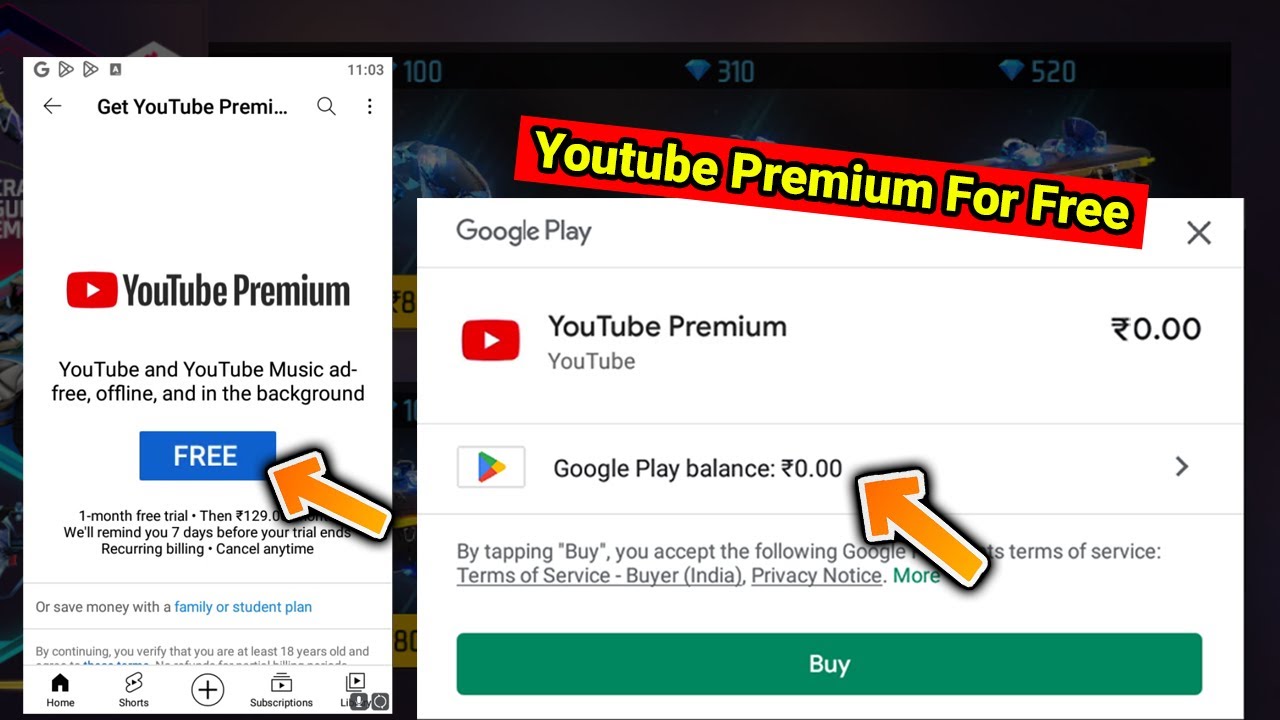 YouTube Premium Membership FREE For All Users | Youtube Premium Free ...