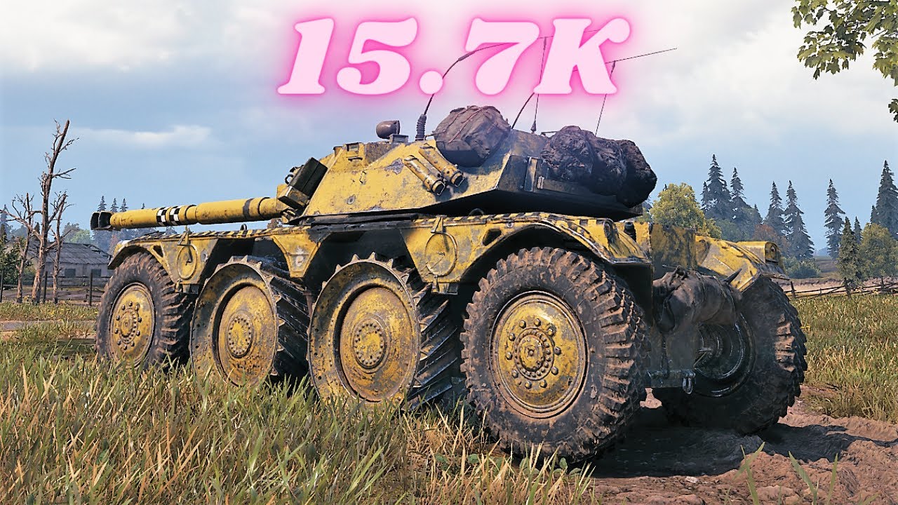 Panhard EBR 105 - 15.7K Spot + Damage World of Tanks Replays 4K The ...
