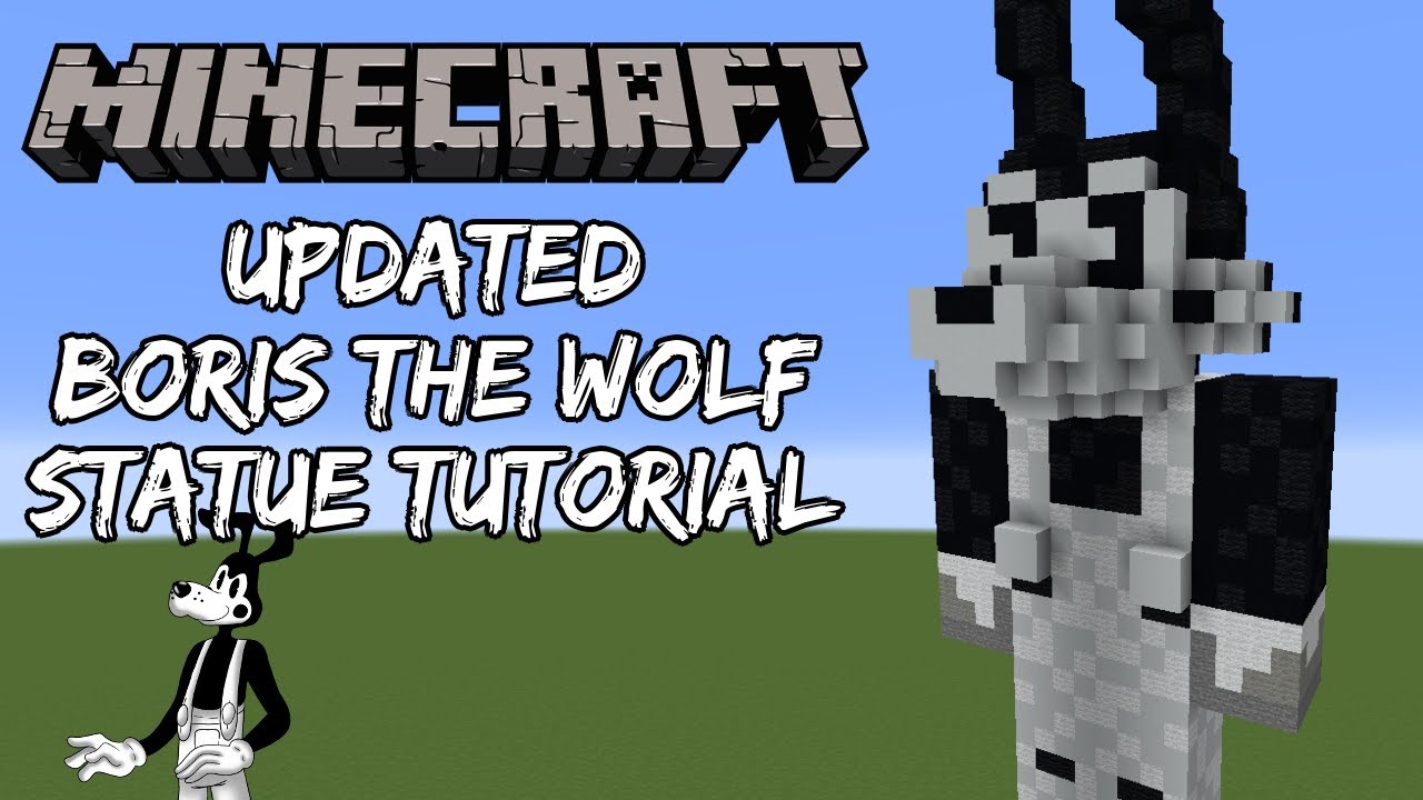 Minecraft Tutorial: Updated Boris The Wolf Statue (Bendy and the Ink ...