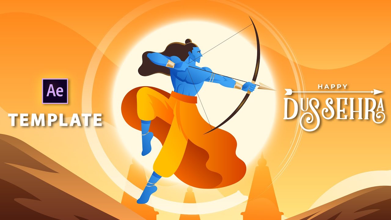 Happy Dussehra | Animation | After Effects Template - YouTube