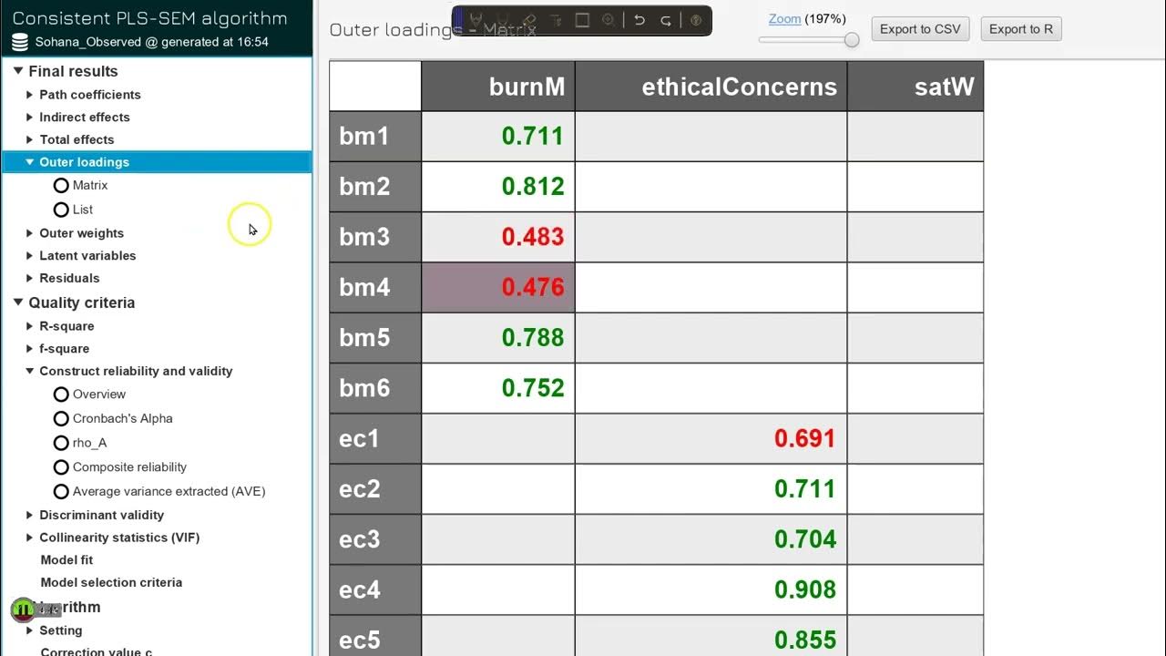 SmartPLS 4: Validating a (reflective) measurement model - YouTube