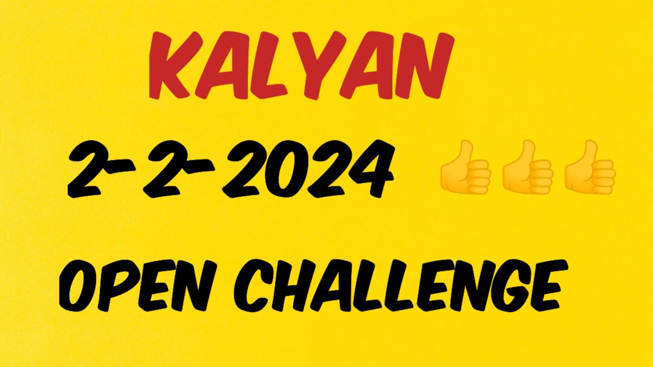 February 2, 2024 Kalyan Satta matka open challenge - YouTube