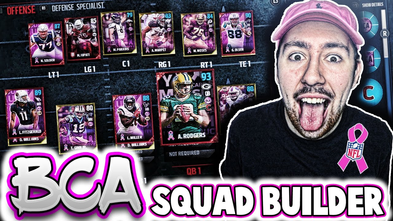 ALL TIME BCA SQUAD BUILDER!! EVERY BCA CARD!! | MADDEN 17 ULTIMATE TEAM ...