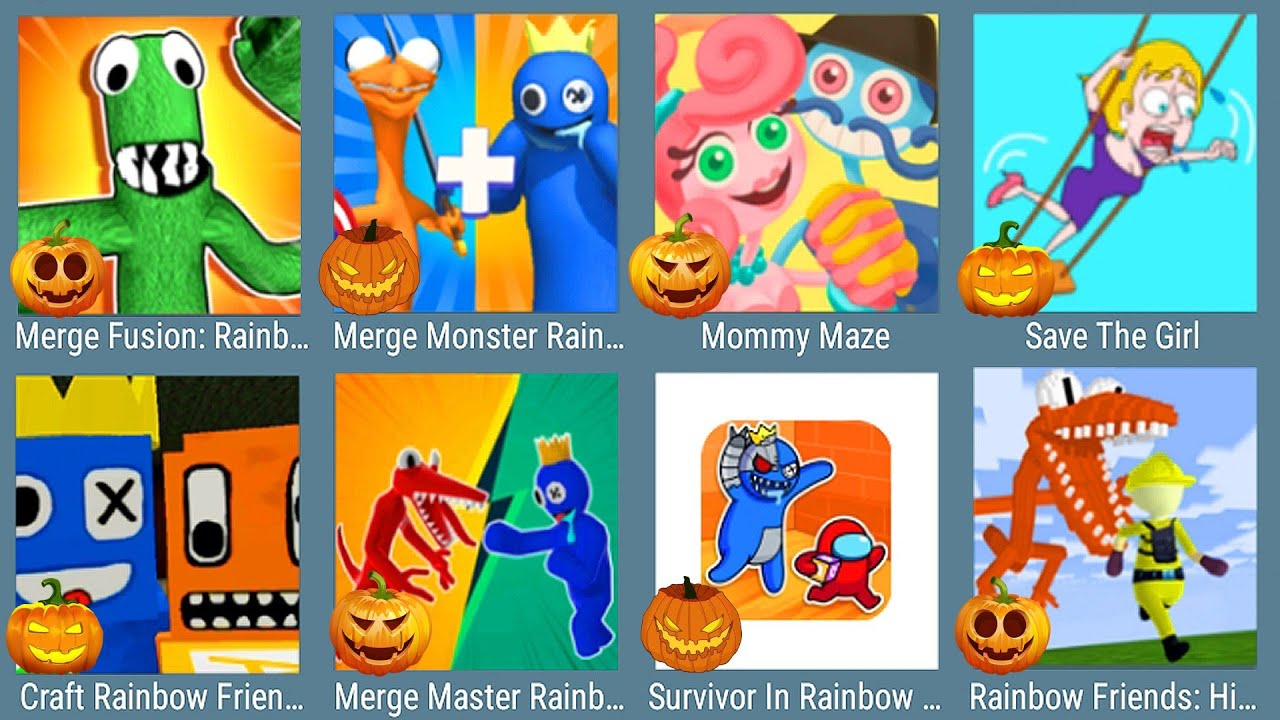 Merge Fusion Rainbow Friends, Merge Monster Rainbow, MommyMaze, Save ...
