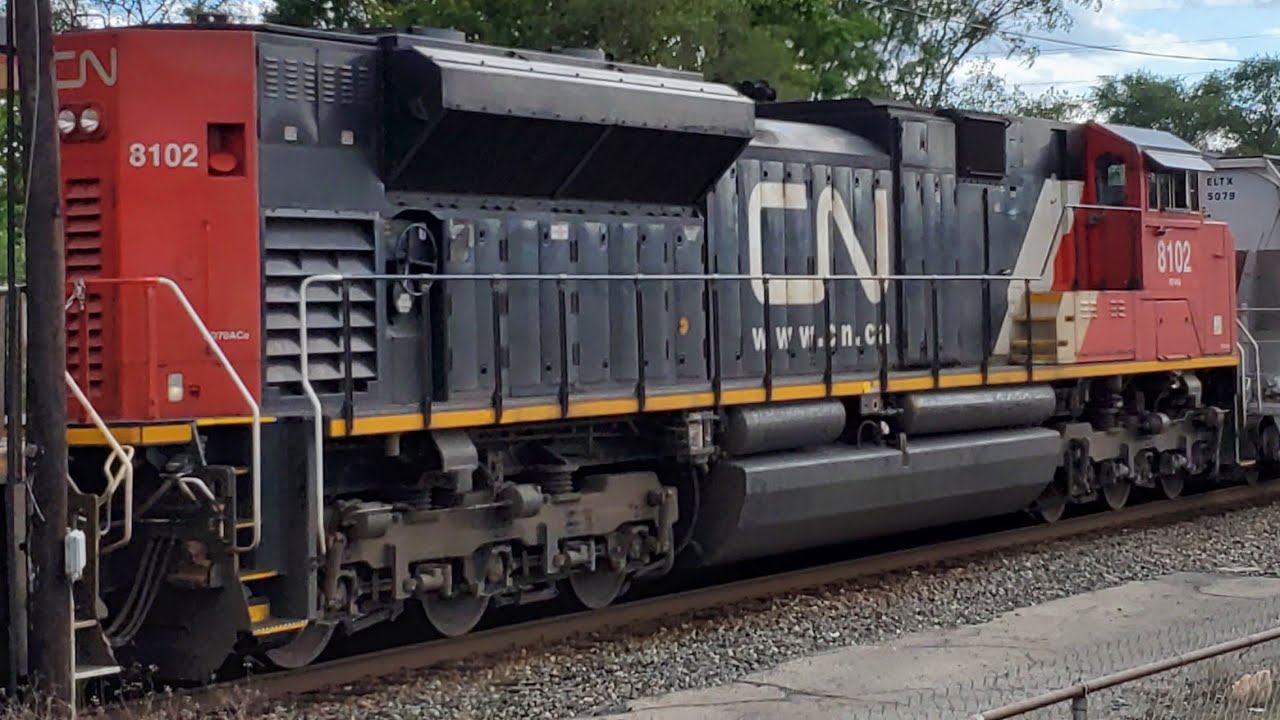 Railfanning Terre Haute, IN 9-25-22 CP Leader, Rare CN SD70ACe-P4 8102 ...