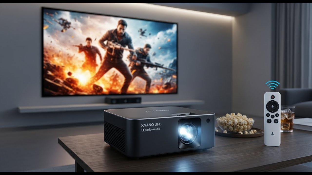XNANO UHD Smart Projector Review | Dolby Sound, WiFi 6, AI Autofocus ...