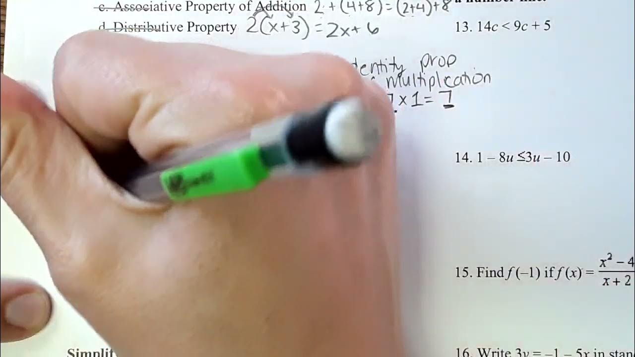 Algebra 2 Semester 1 Exam Review Day 1 - YouTube