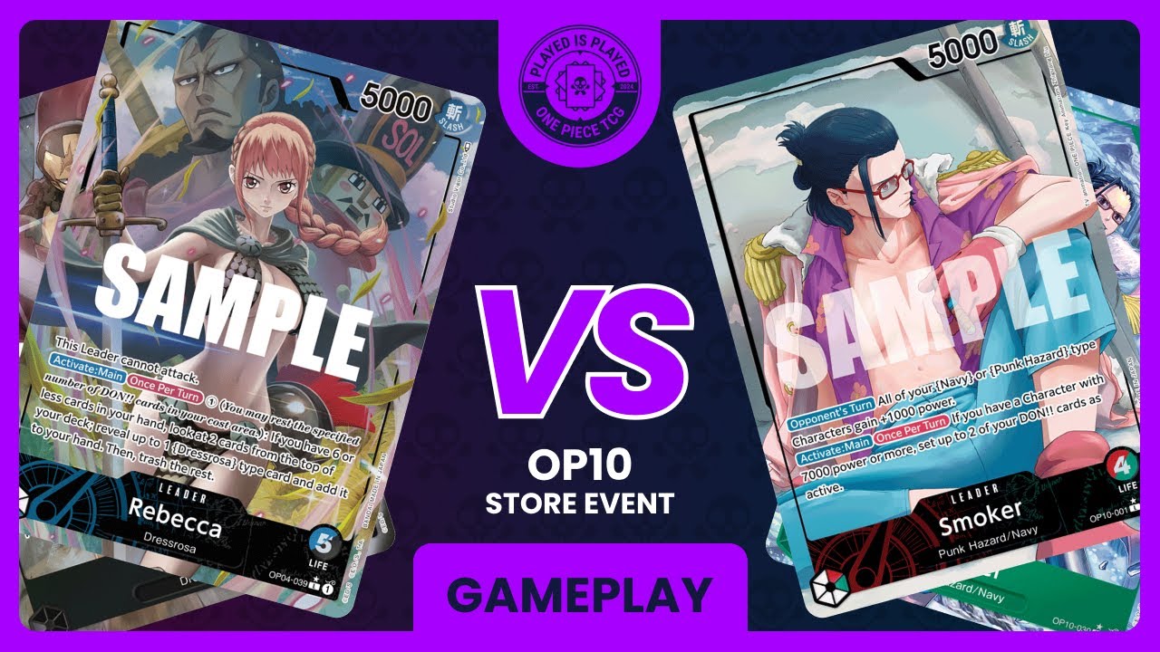 (OP10) | BU Rebecca vs RG Smoker | OPTCG POV Gameplay | Played is ...