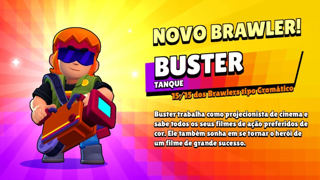 GANHEI O NOVO BRAWLER BUSTER GRÁTIS no BRAWL STARS! - YouTube