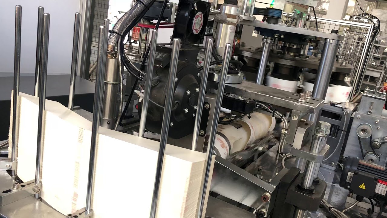B800 high speed paper bowl/ salad bowl making machine - YouTube