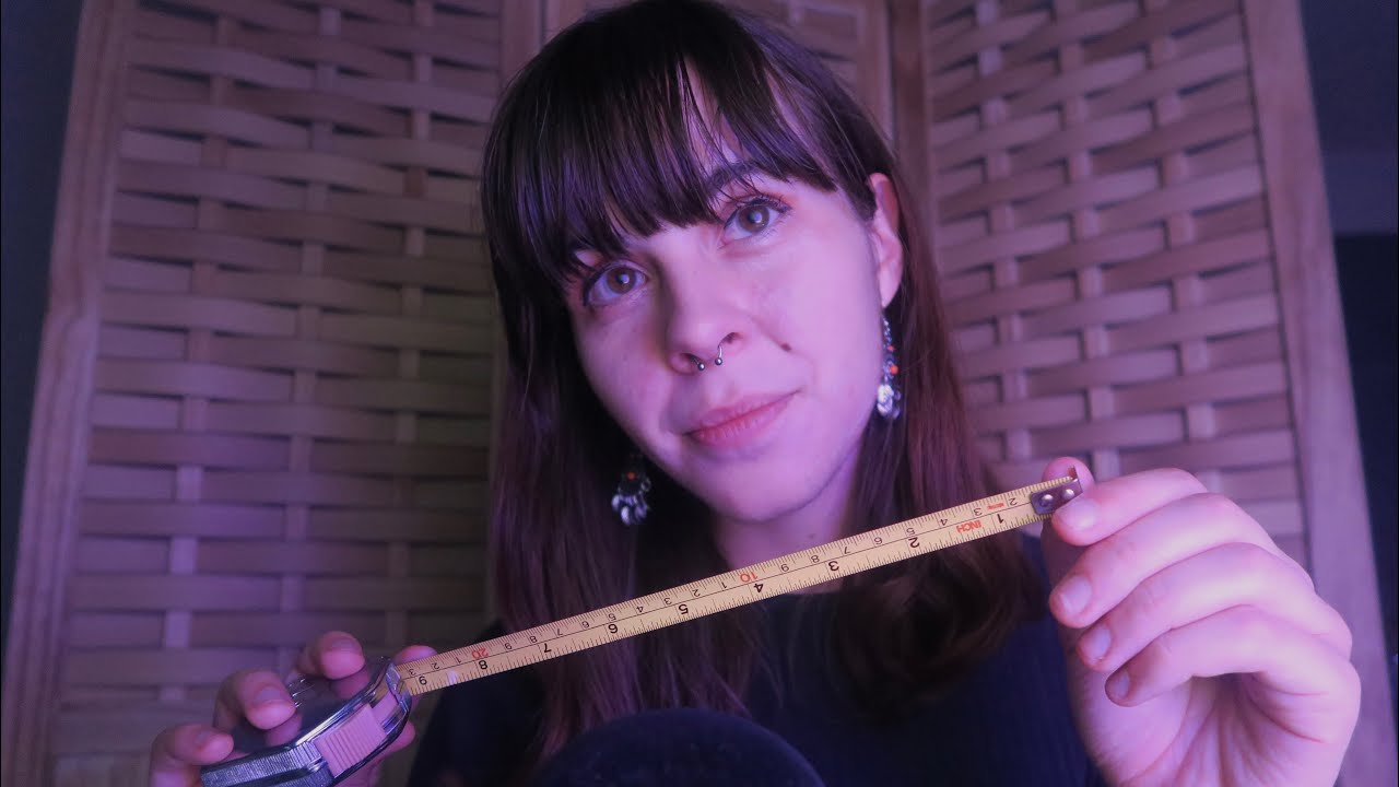 ASMR measuring and sketching your face relaxing personal attention ...