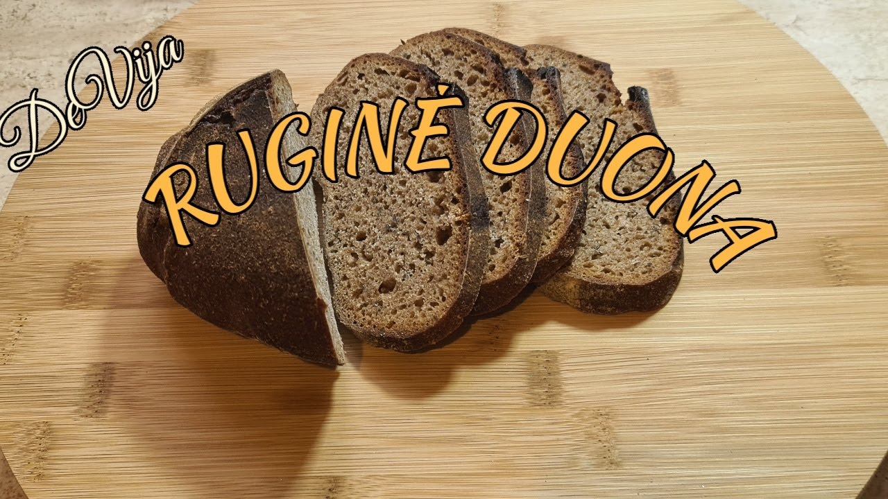 Viso grūdo ruginė duona* Naminė duona #DeVija - YouTube
