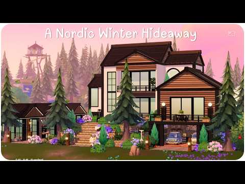 A Nordic Winter Hideaway - 9 plots❄️ | Modern Scandinavian Cabin | Heartopia Build Tutorial
