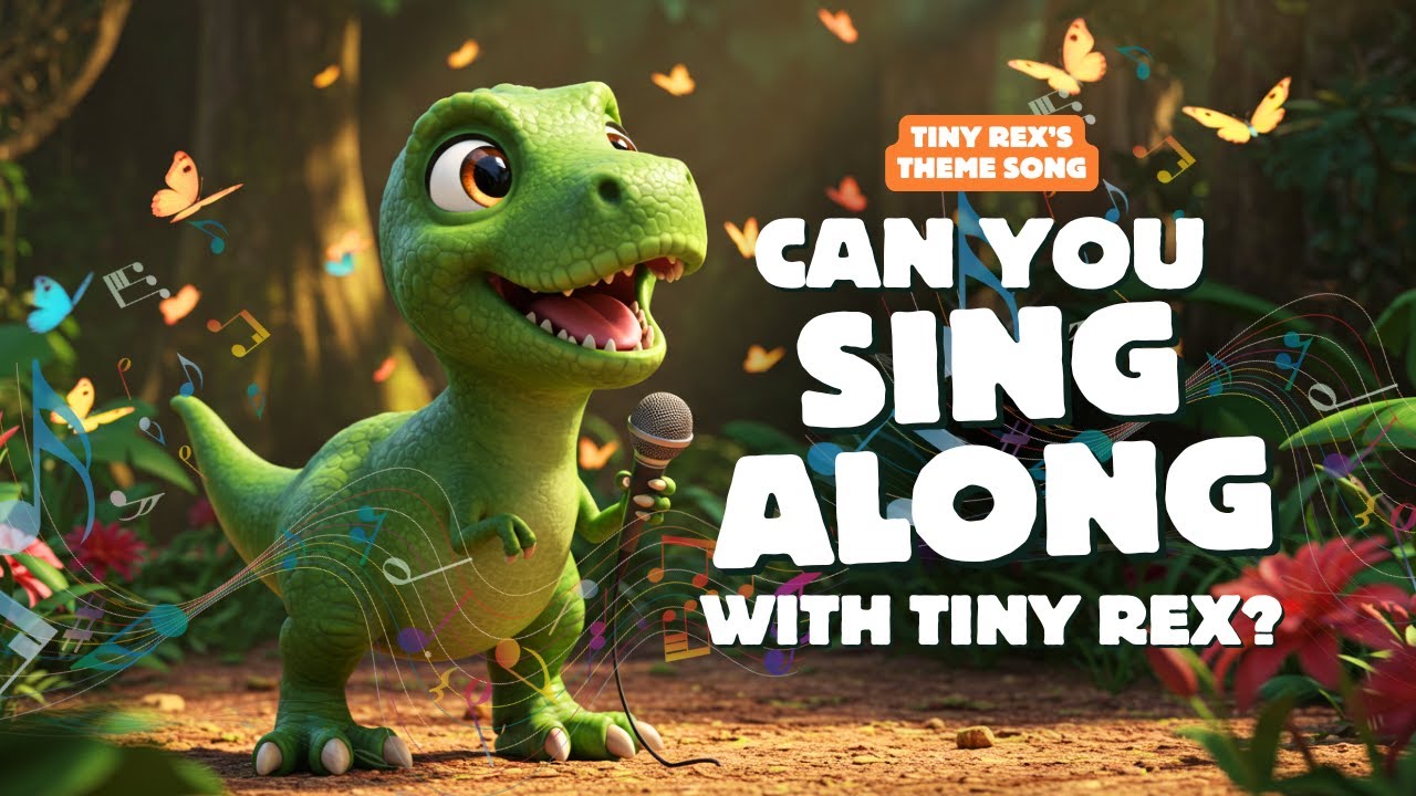 Dinosaur Songs for kids | Tiny Rex the T-Rex Theme Song | Sing Along ...