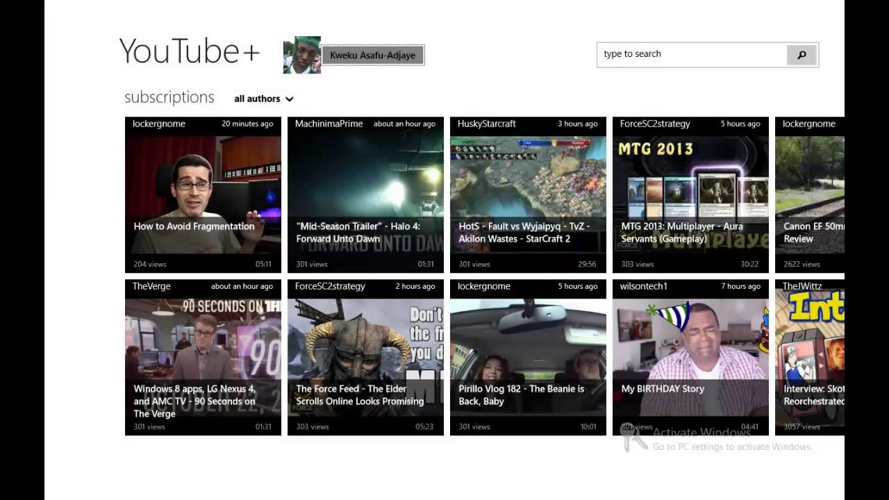 Windows 8 App Review - YouTube+ - YouTube