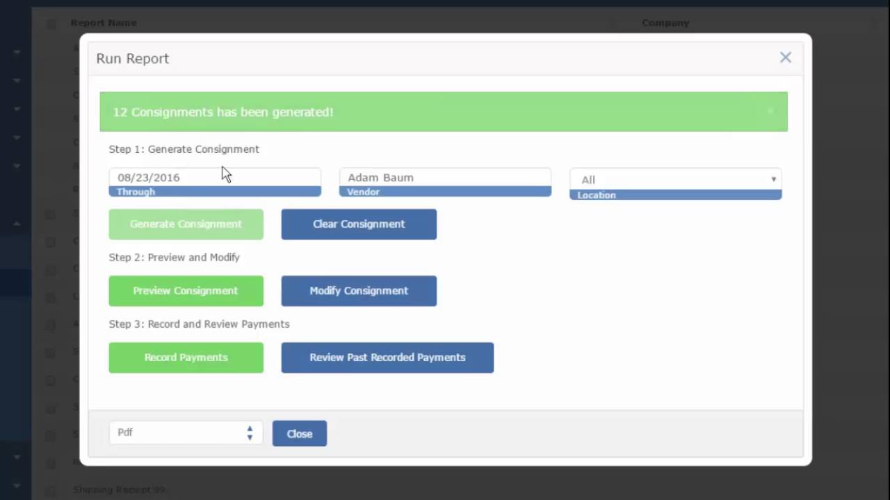 Consignment Report - YouTube