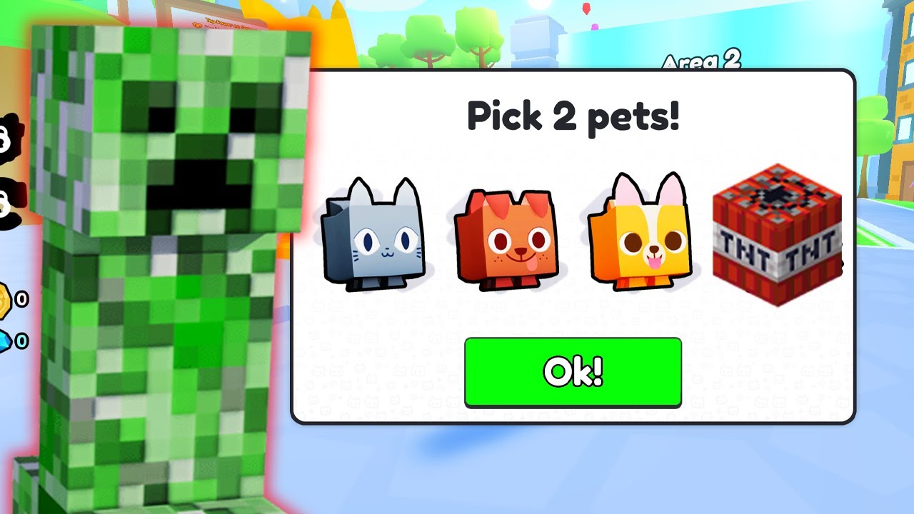 Minecraft Creeper Plays Pet Simulator 99 - YouTube
