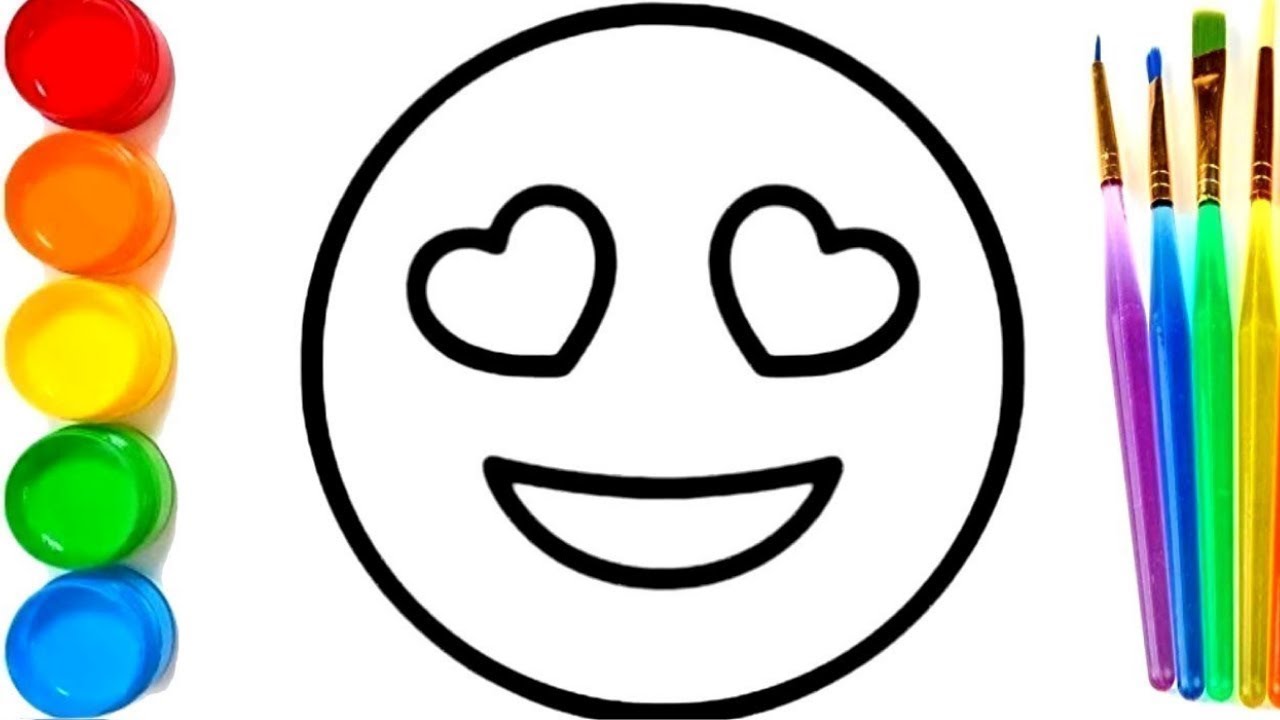 Smiley Drawing, Painting and Coloring for Kids & Toddlers | Draw, Paint ...