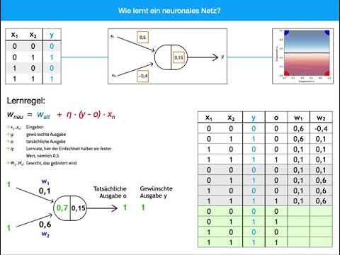 Neuronale Netze: Wie lernt ein neuronales Netz? - YouTube