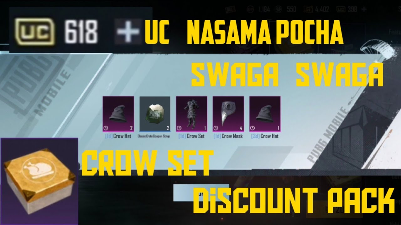 618 + UC NASAMA POCHA 😭¦ Crow Set ¦ Discount PACK crate + 30 ¦ Crow Set ...