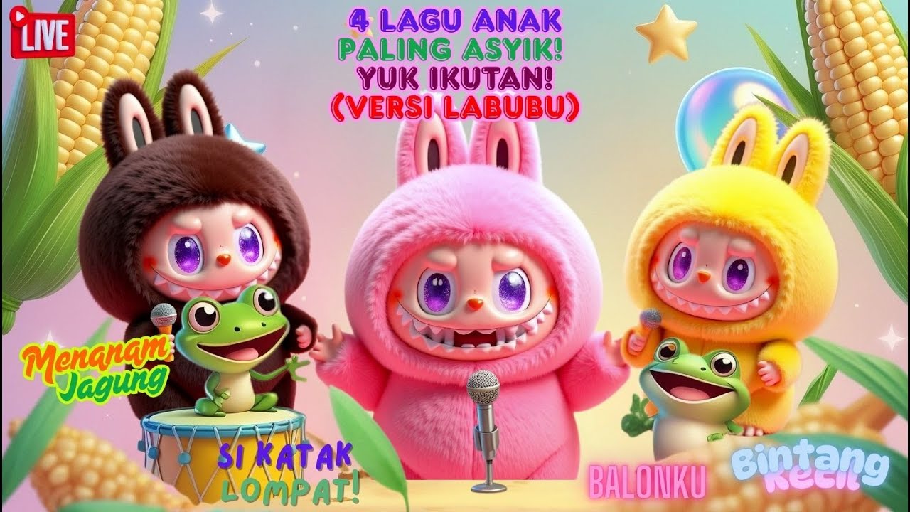 Live Lagu Anak Bareng Labubu - 4 Lagu Anak Paling Asyik Versi Labubu ...