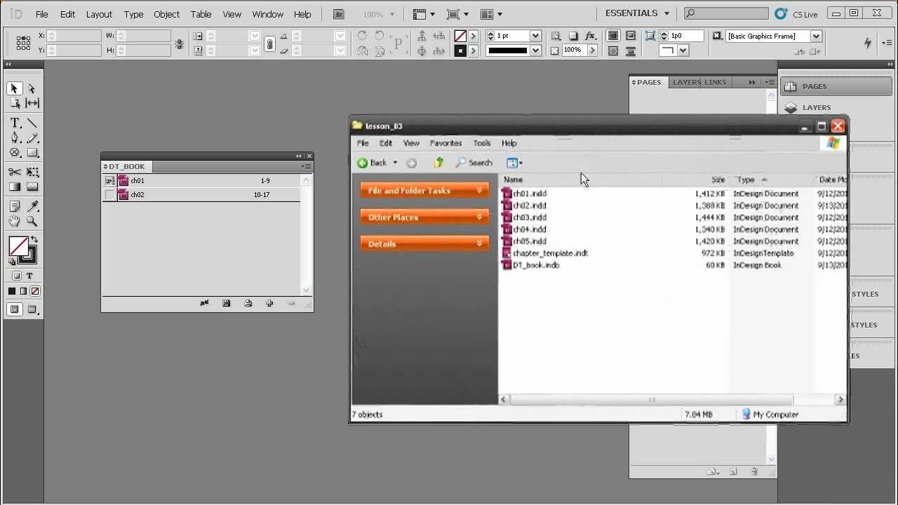 Working with Long Documents in InDesign CS5 - Creating a basic book file - YouTube